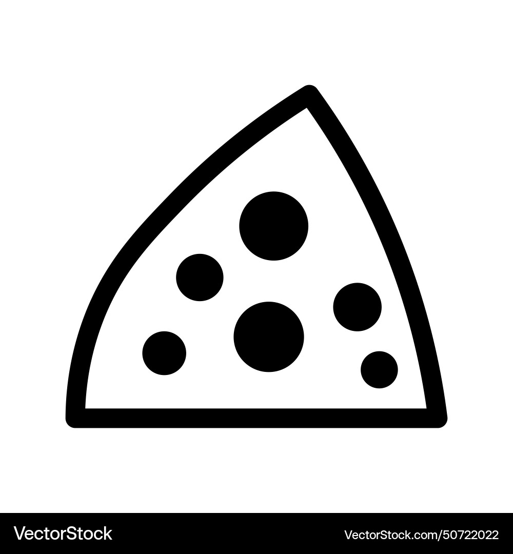 Black cheese icon on white background Royalty Free Vector