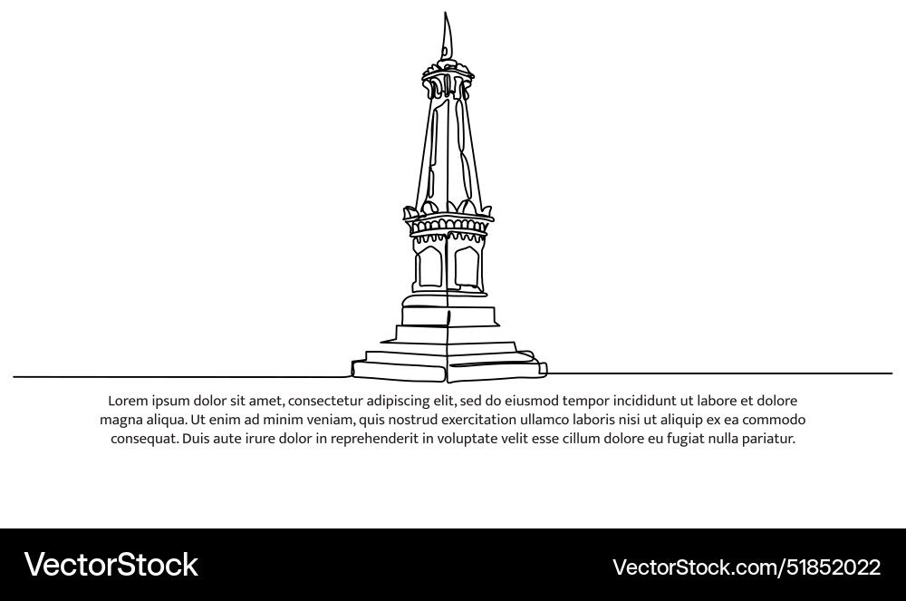 Continuous one line design of indonesia Royalty Free Vector