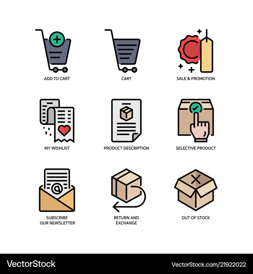 E-commerce website icon Royalty Free Vector Image