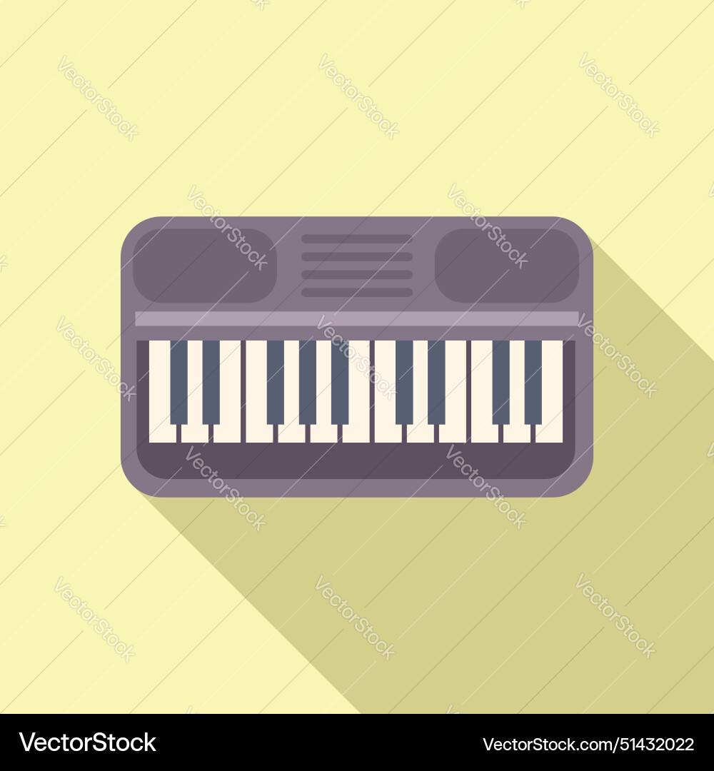 Flat design of synthesizer Royalty Free Vector Image