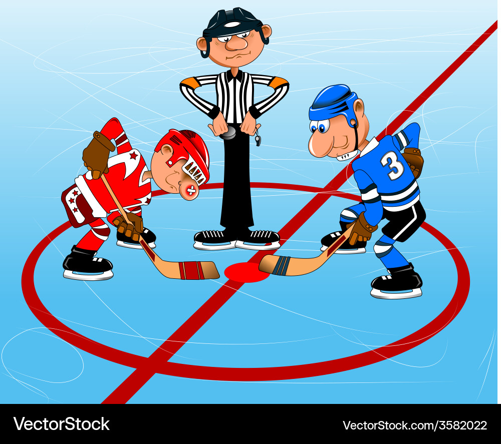 Ice hockey cartoon Royalty Free Vector Image - VectorStock