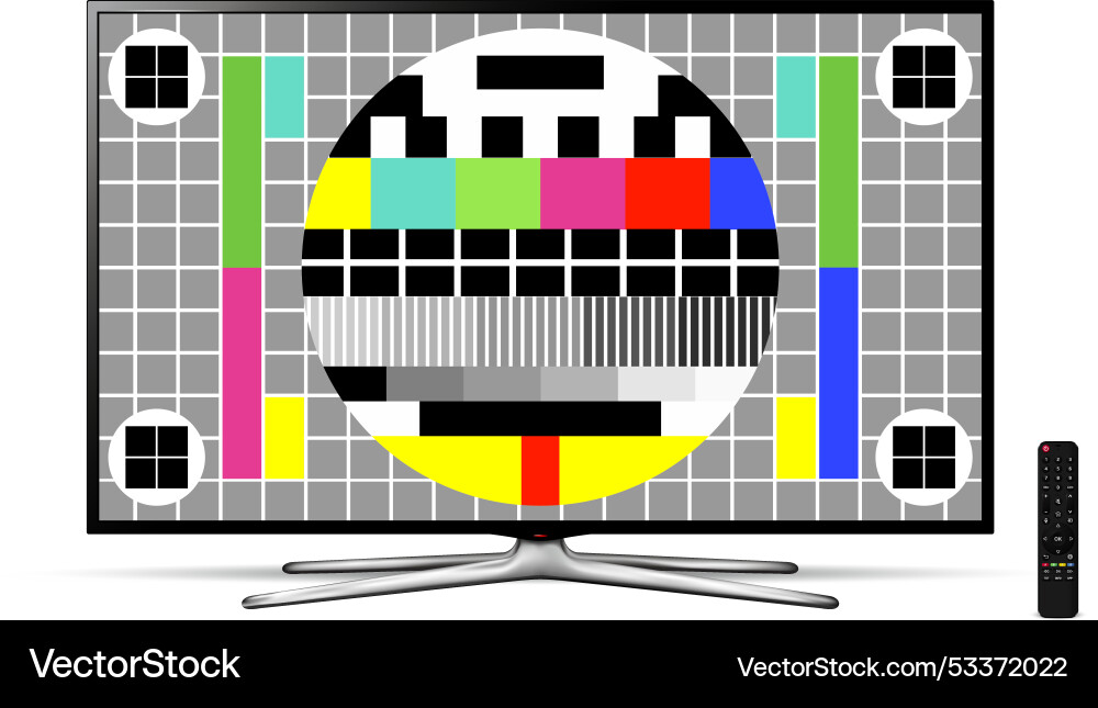 No signal tv television test screen Royalty Free Vector