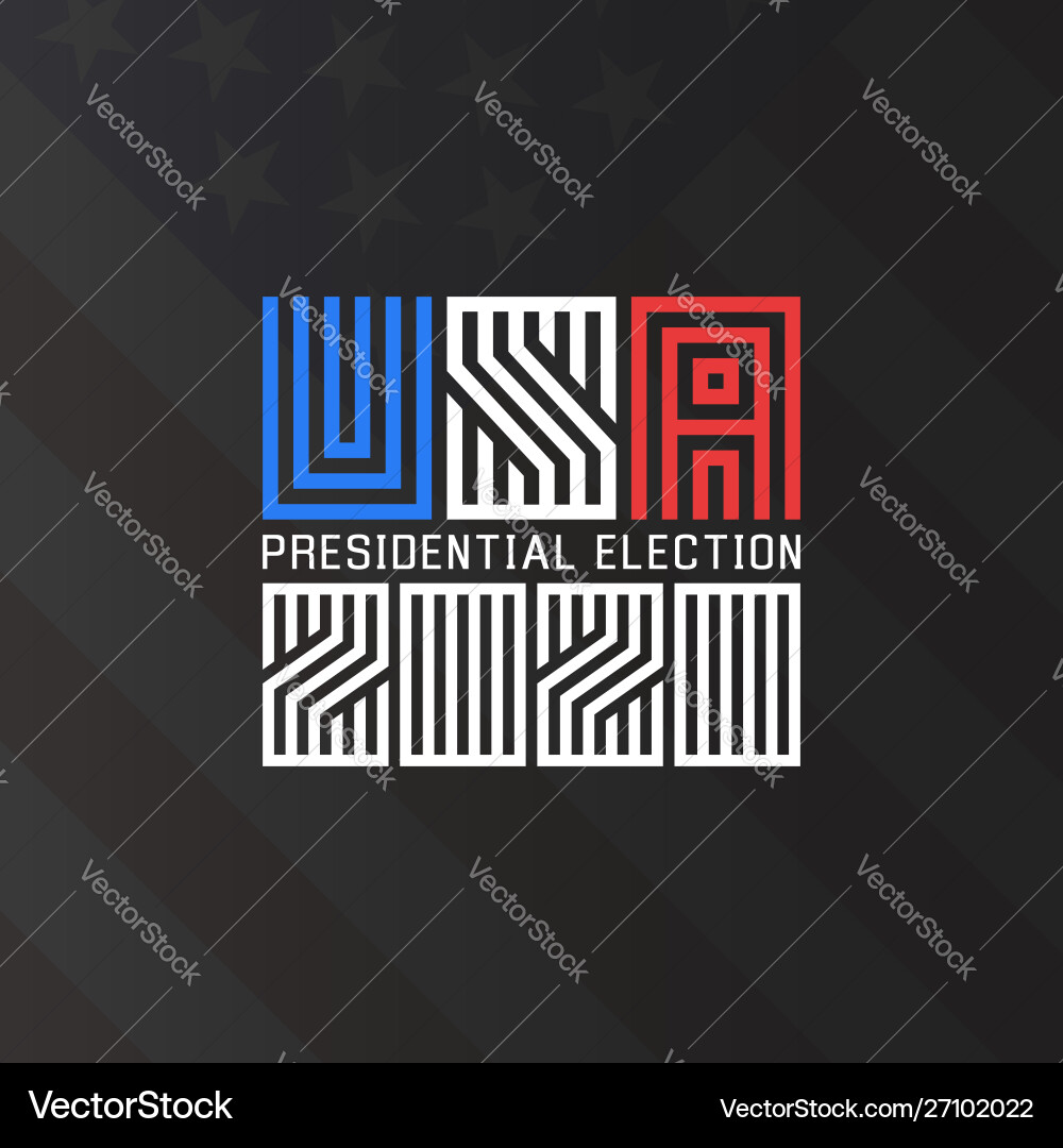 Us presidential election logo 2020 template Vector Image