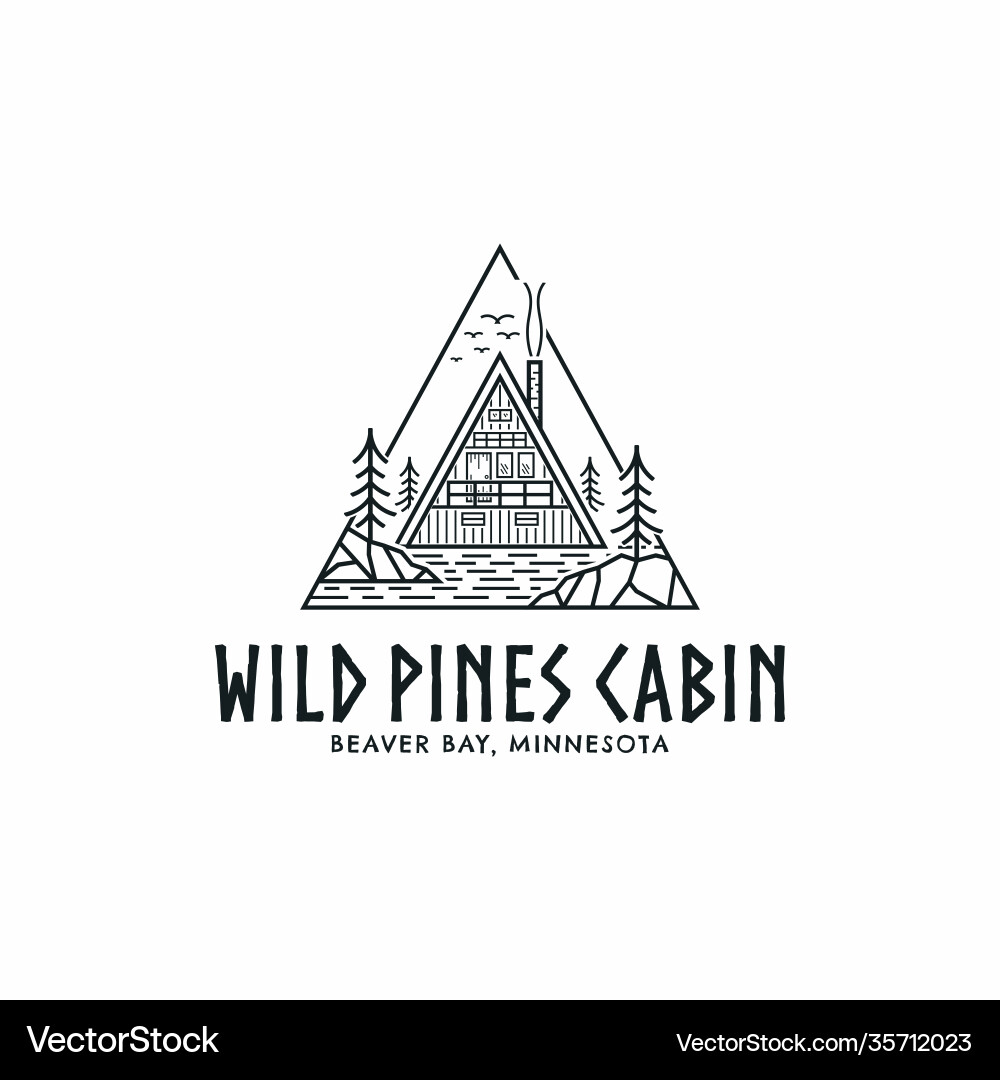 Cabin logo design Royalty Free Vector Image - VectorStock