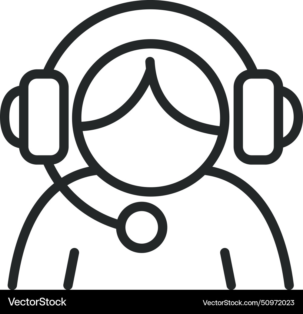 Customer support agent icon Royalty Free Vector Image