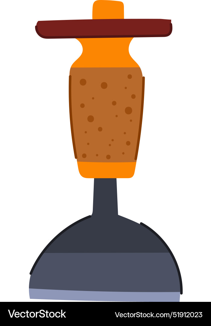 Hard brick chisel cartoon Royalty Free Vector Image