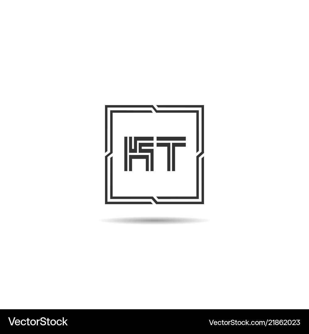 Initial letter kt logo template design Royalty Free Vector
