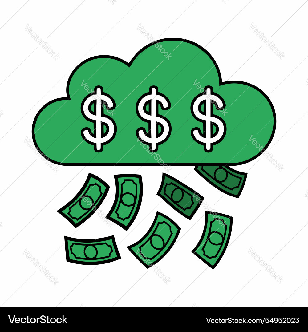 Cloud Raining Money Vector Images (over 1,700)