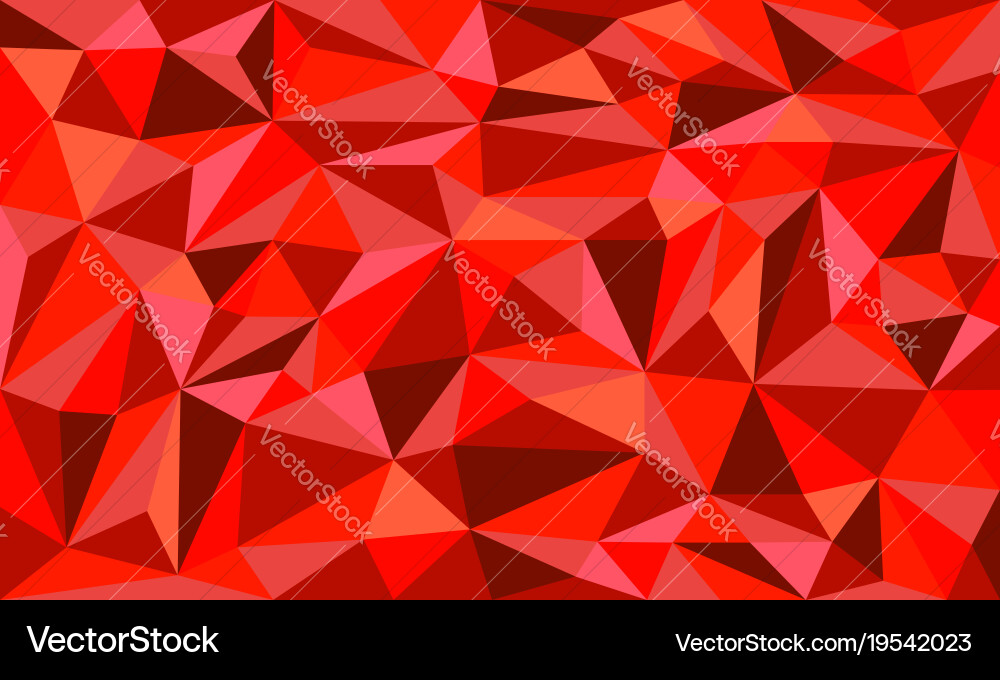 Red ruby low poly art graphic background Vector Image