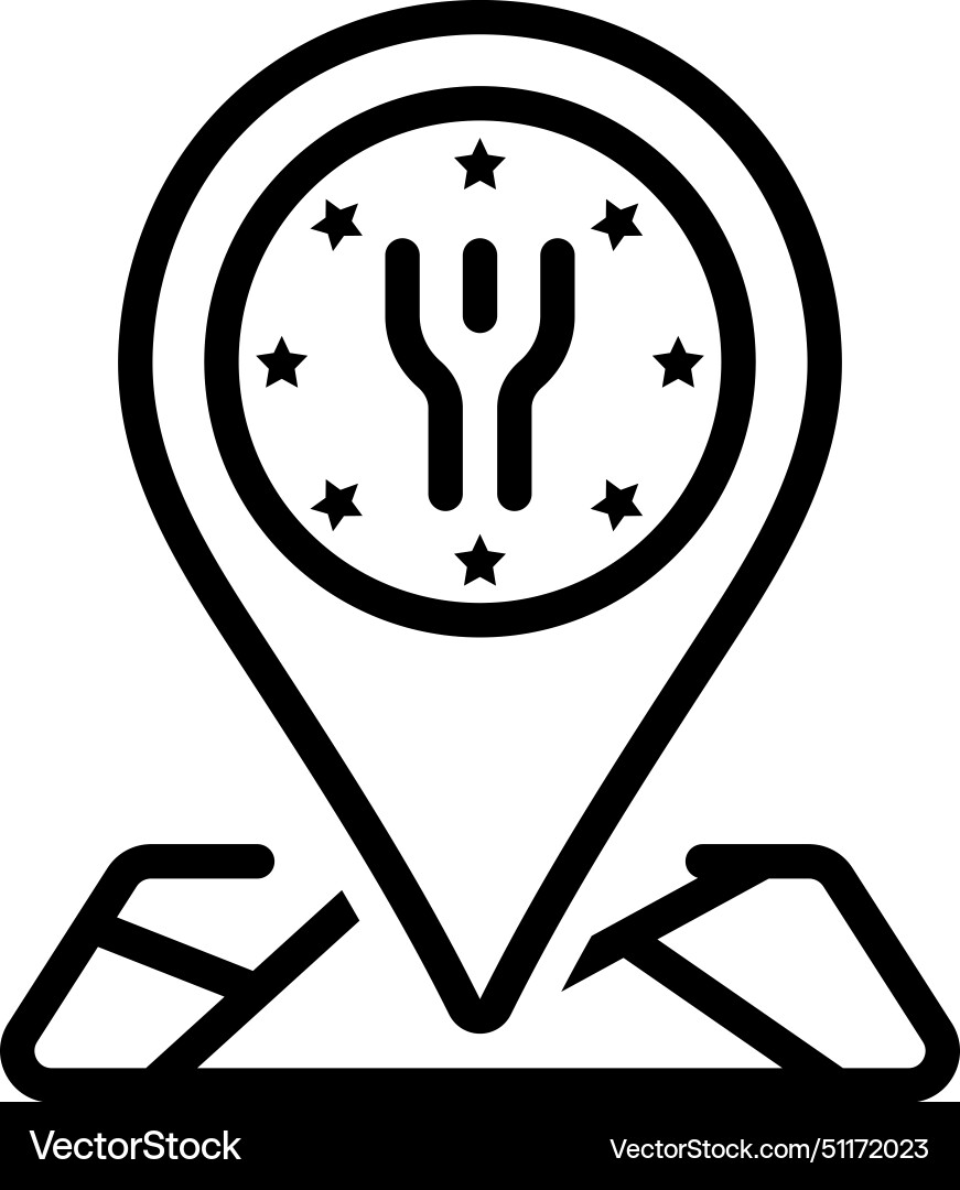 Restaurant map Royalty Free Vector Image - VectorStock