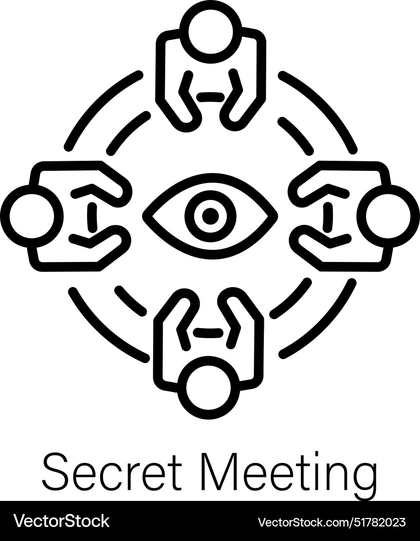 Secret meeting Royalty Free Vector Image - VectorStock
