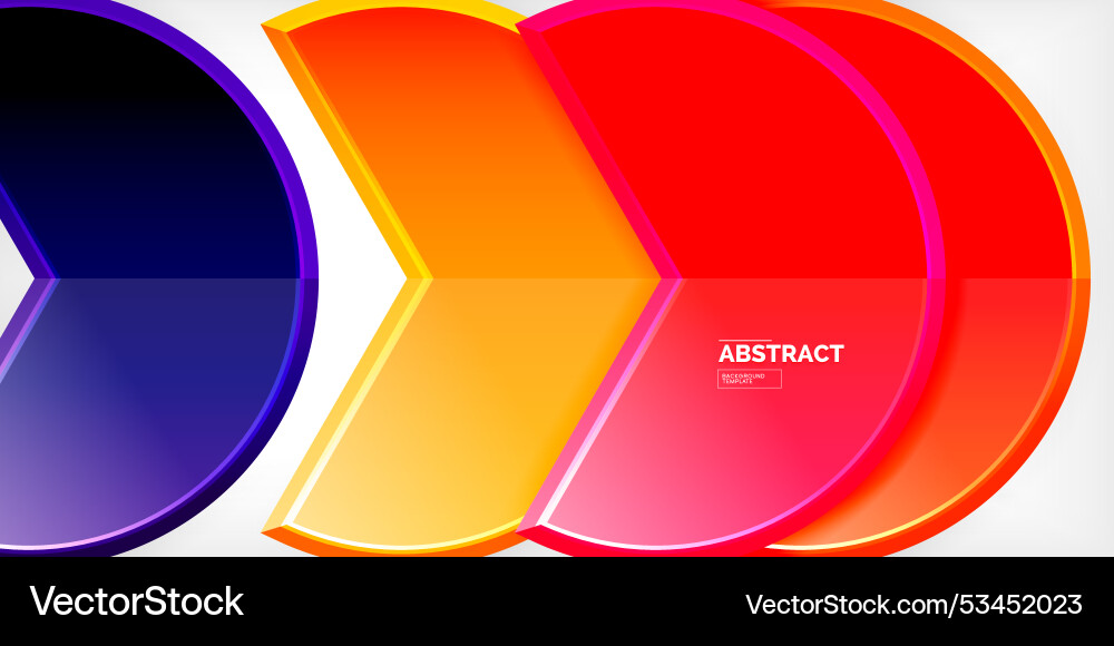 Trendy round shapes with triangular angle design Vector Image