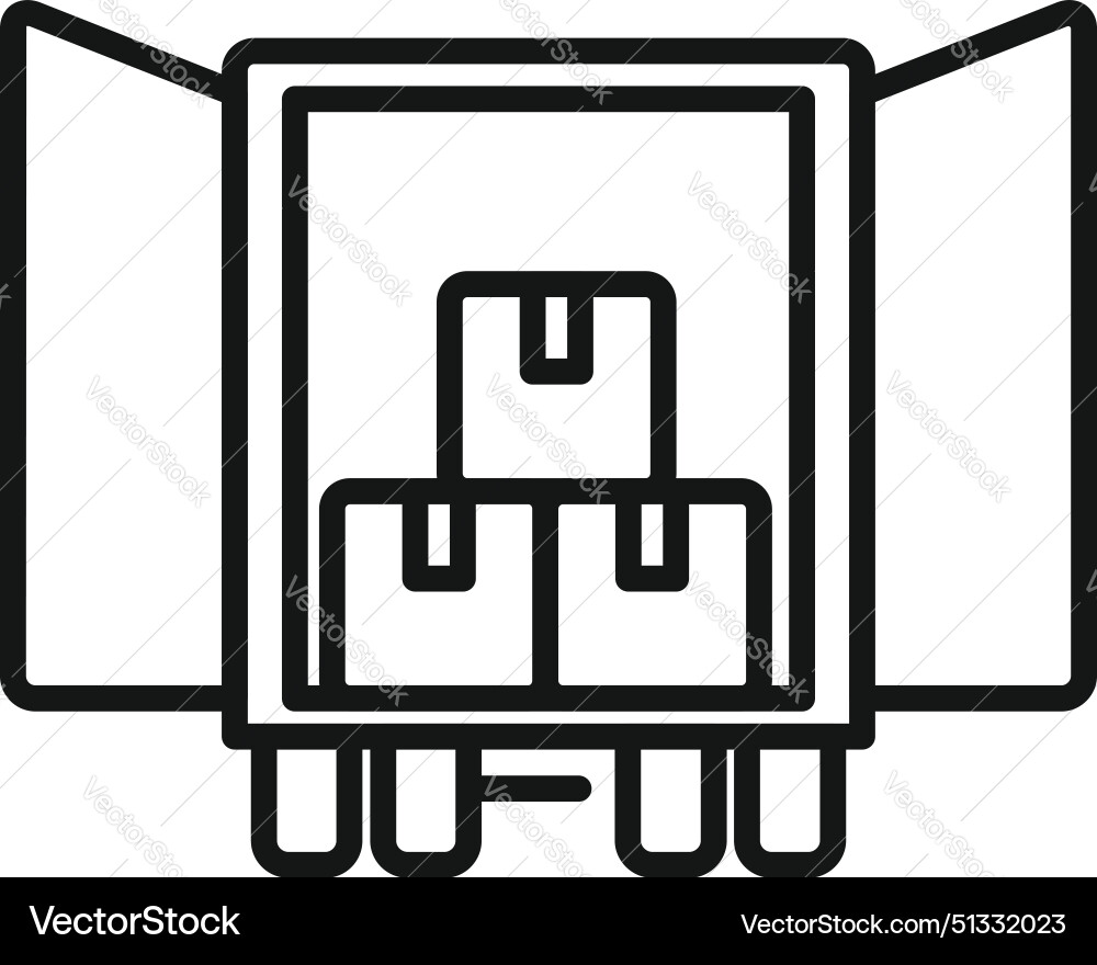 Truck rear view icon Royalty Free Vector Image