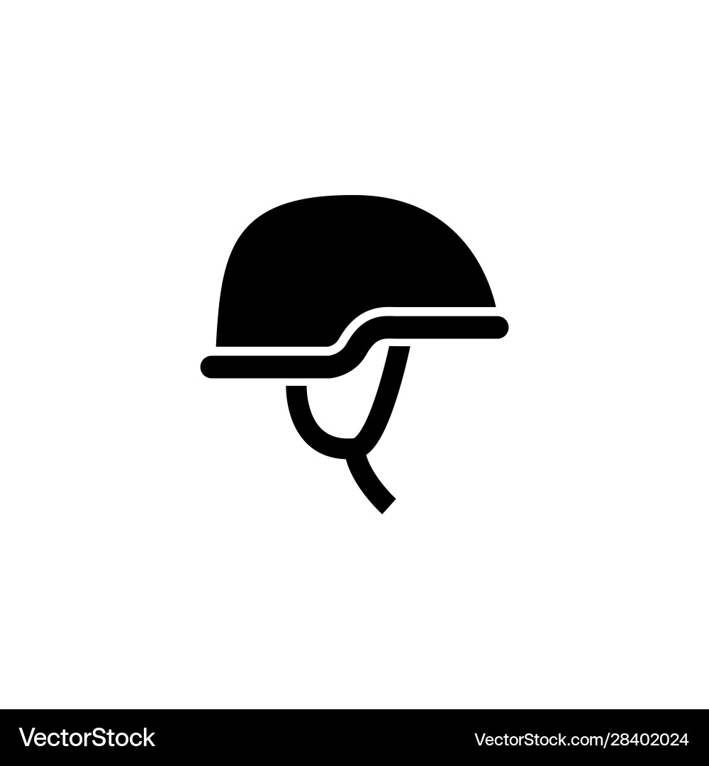 Army helmet and protective gear glyph icon Vector Image