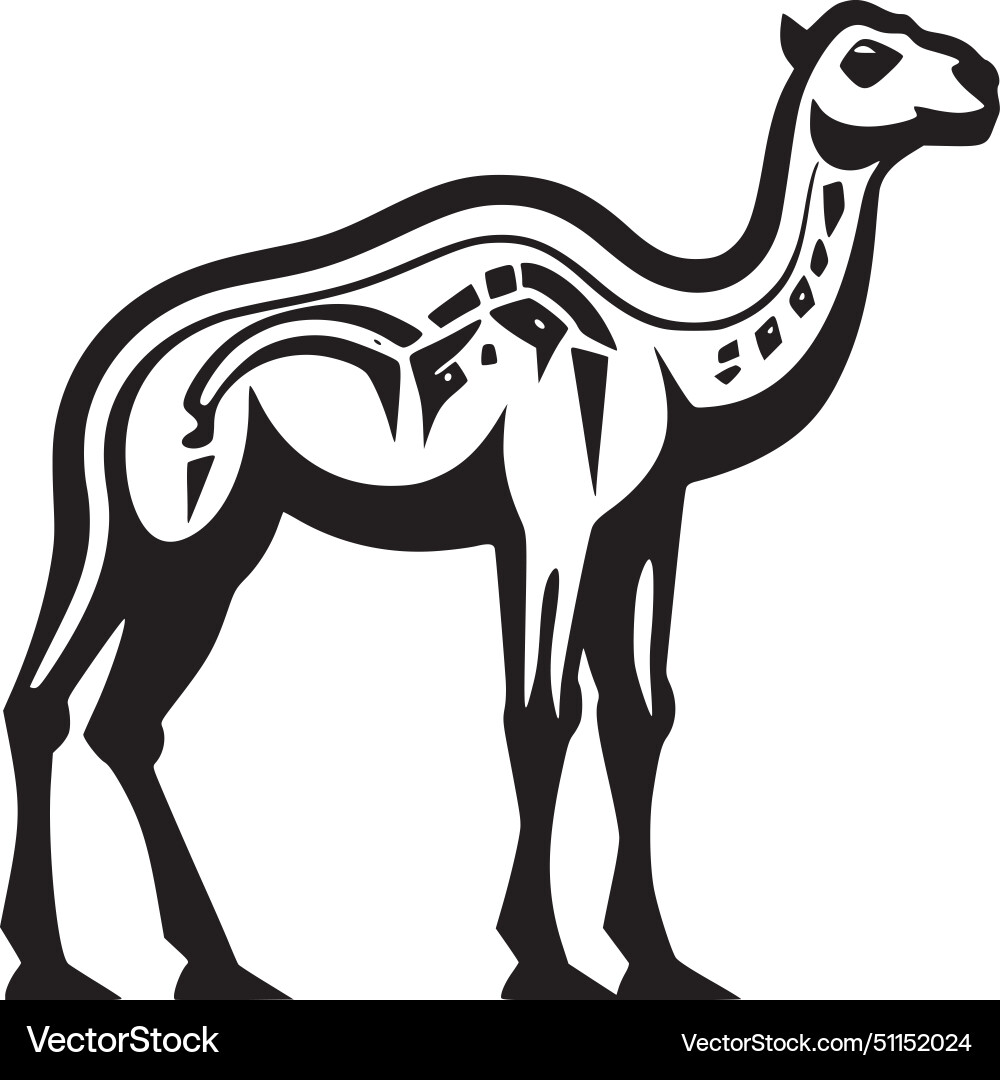Camel - minimalist and flat logo Royalty Free Vector Image