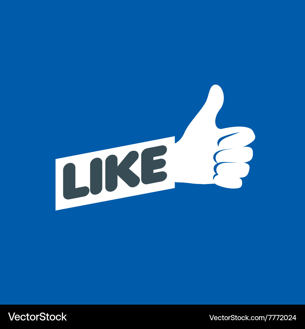 Logo like Royalty Free Vector Image - VectorStock