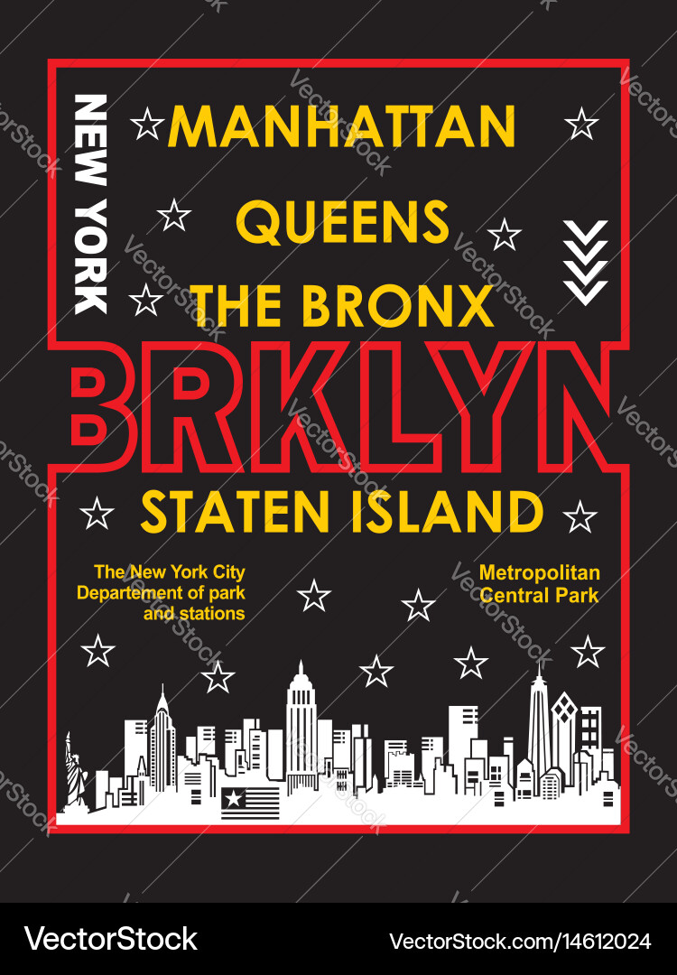 New york manhattan brooklyn Royalty Free Vector Image