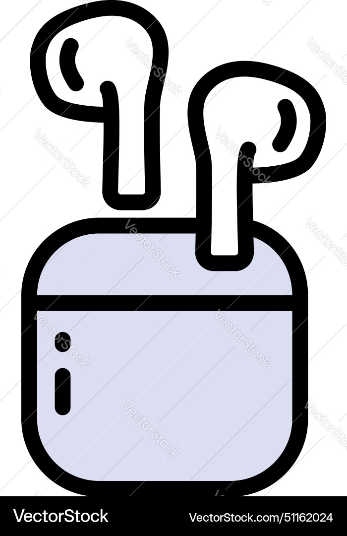 Wireless earphones icon headphones Royalty Free Vector Image