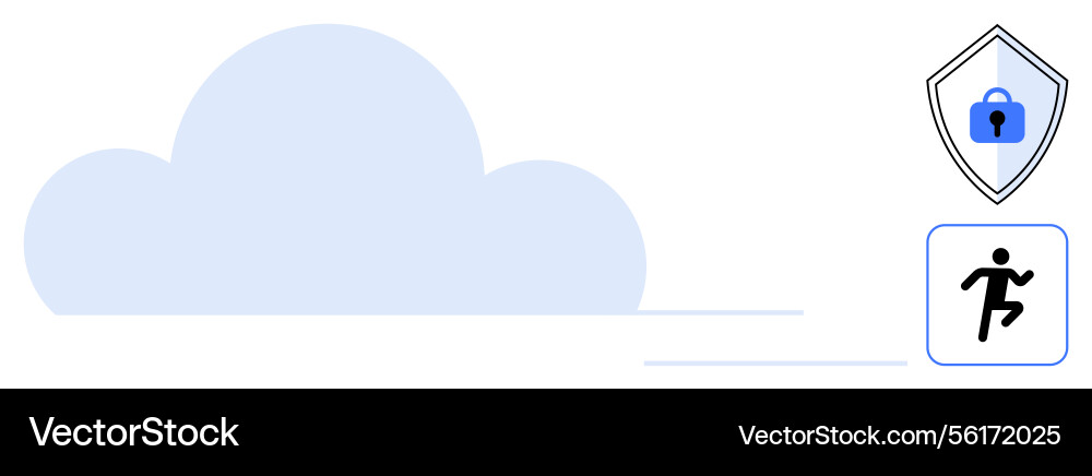 Cloud storage security and accessibility Vector Image