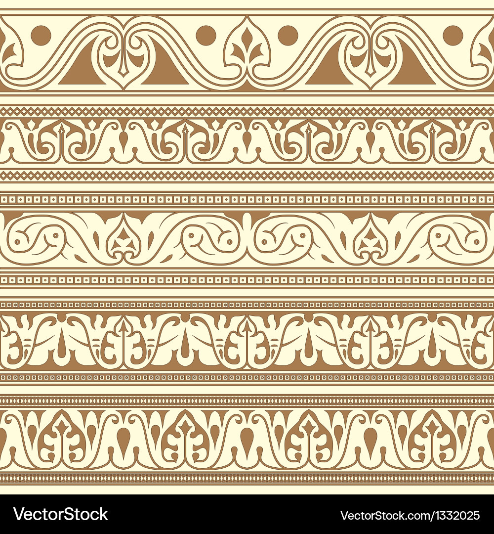 Intricate Arabic Borders Royalty Free Vector Image