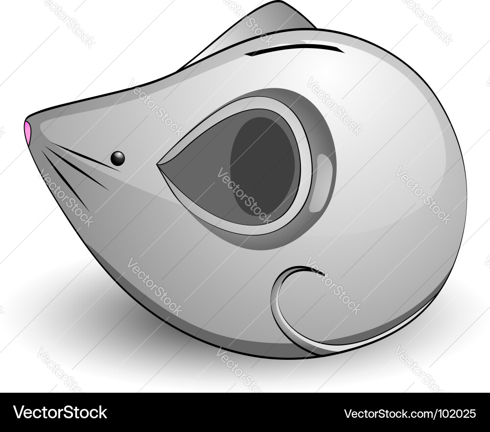 Mouse piggy bank Royalty Free Vector Image - VectorStock