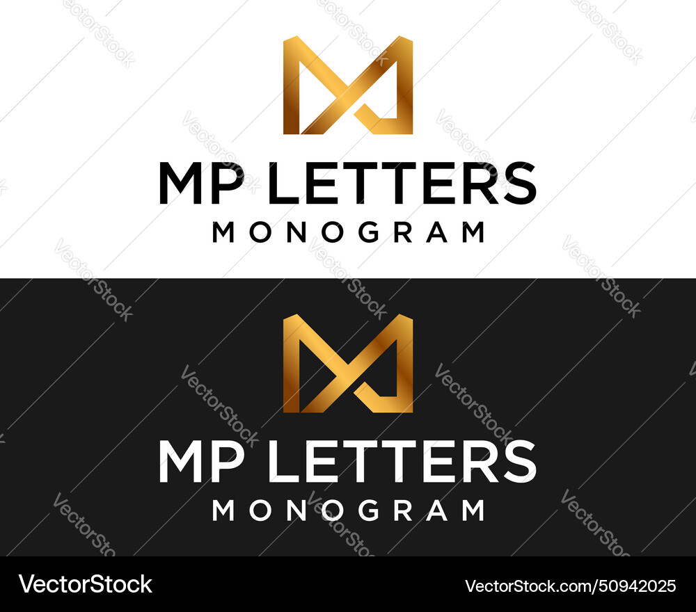 Mp letters Royalty Free Vector Image - VectorStock