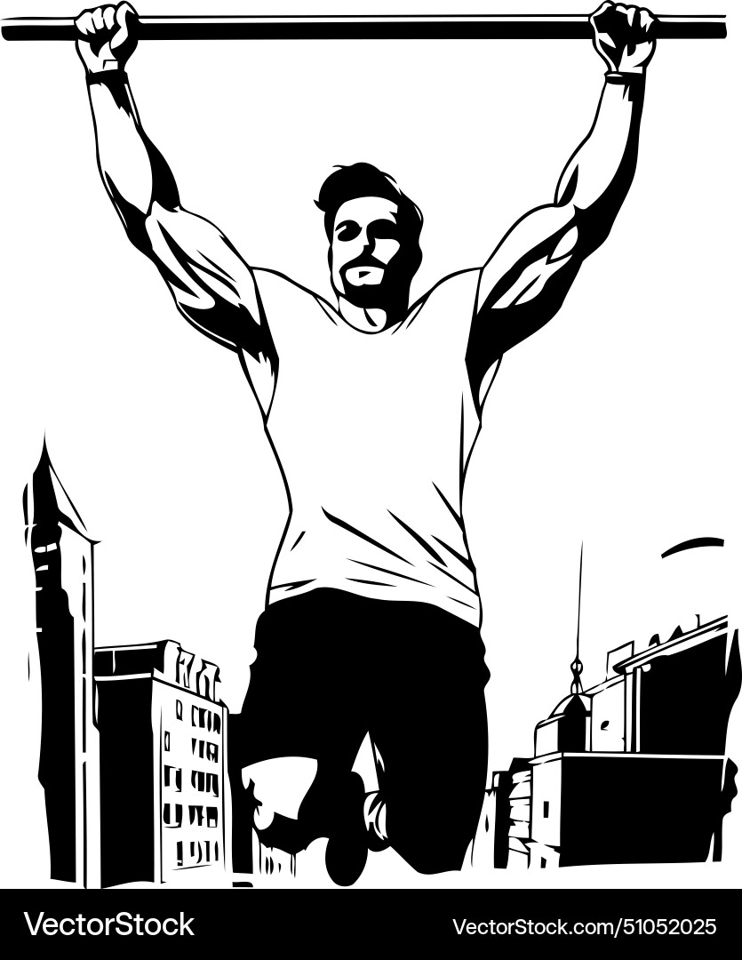 Man Doing Pull Ups Vector Images (over 220)
