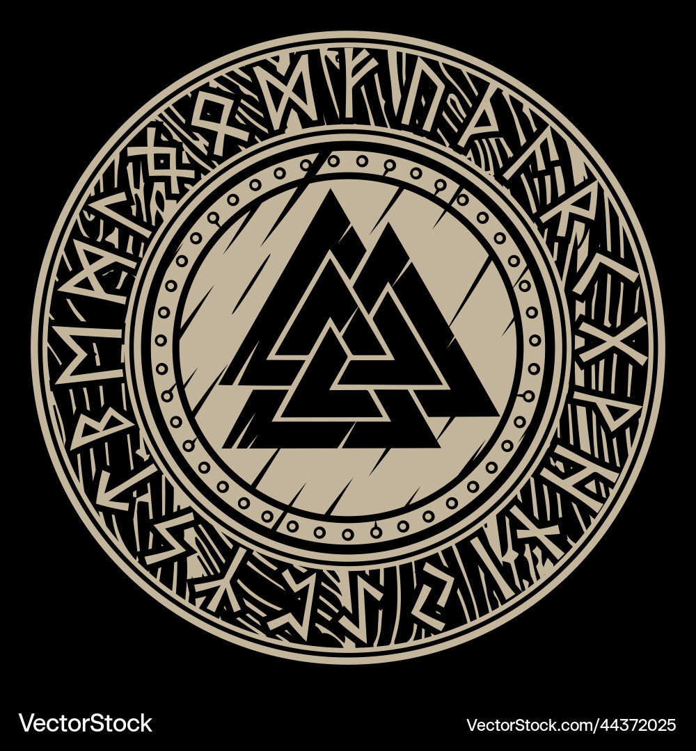 Norse Runic Circle - Valhalla Symbol Royalty Free Vector