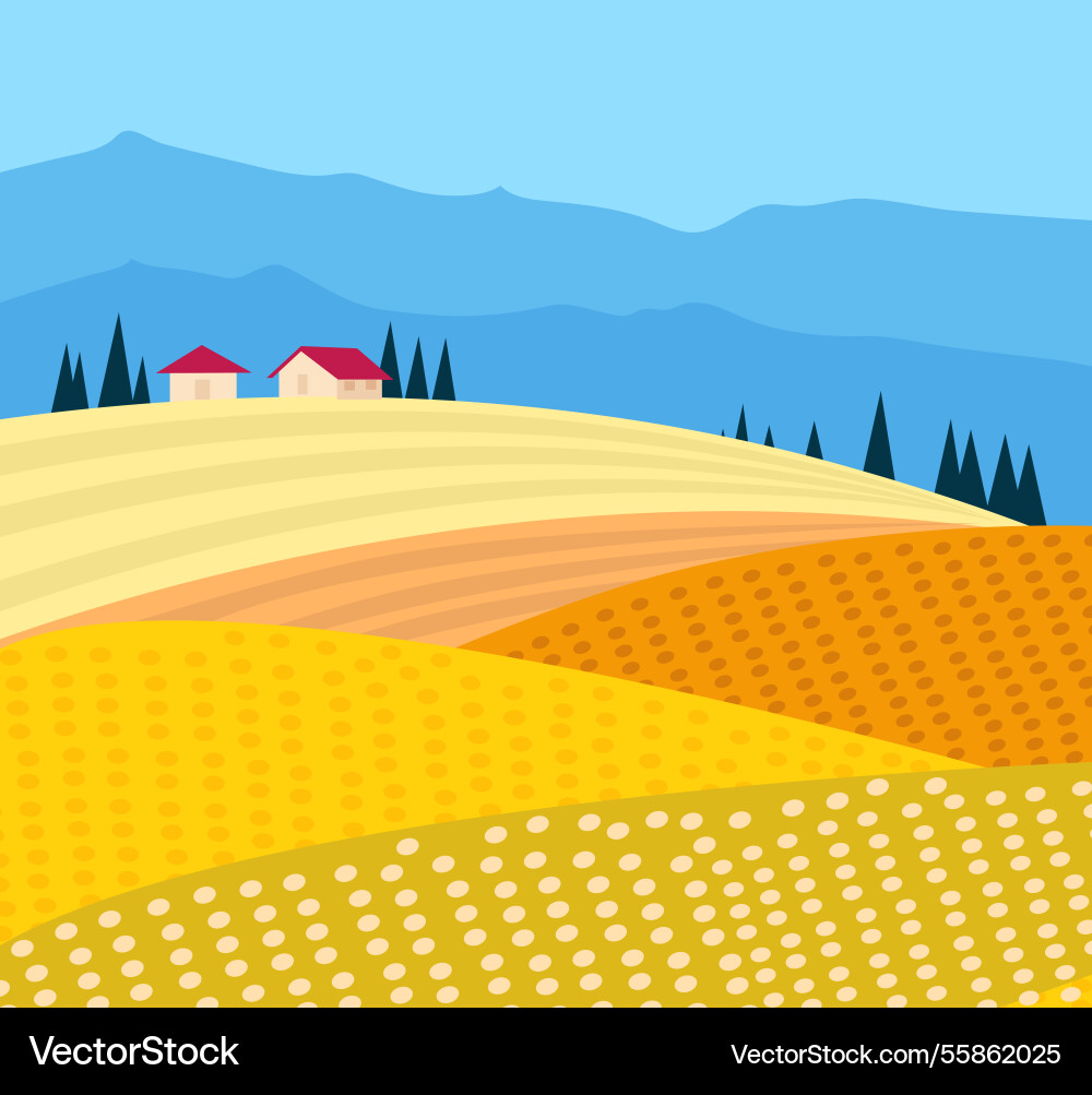 Serene Flower Valley Royalty Free Vector Image