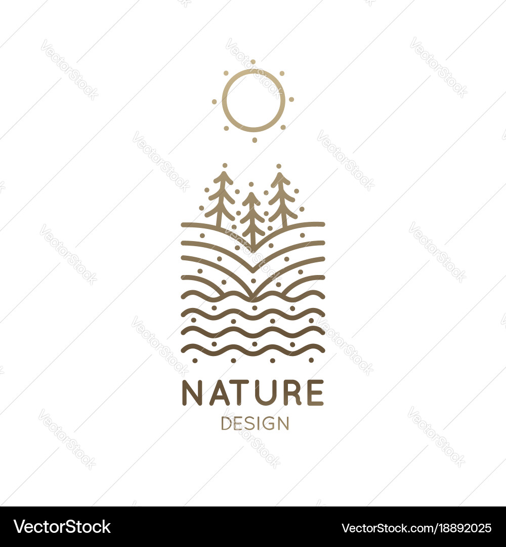 Vertical logo nature Royalty Free Vector Image