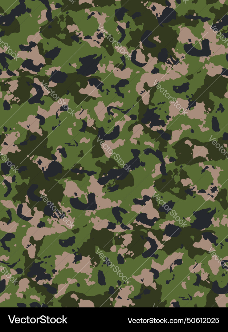 Woodland Camouflage Pattern Royalty Free Vector Image