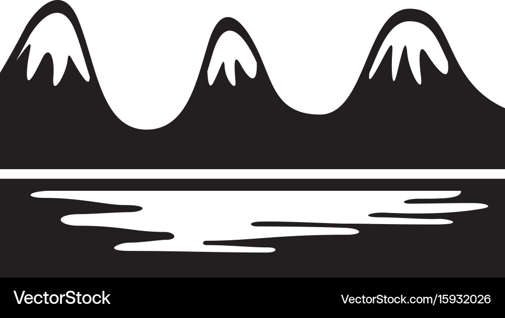 Beautiful landscape with lake Royalty Free Vector Image