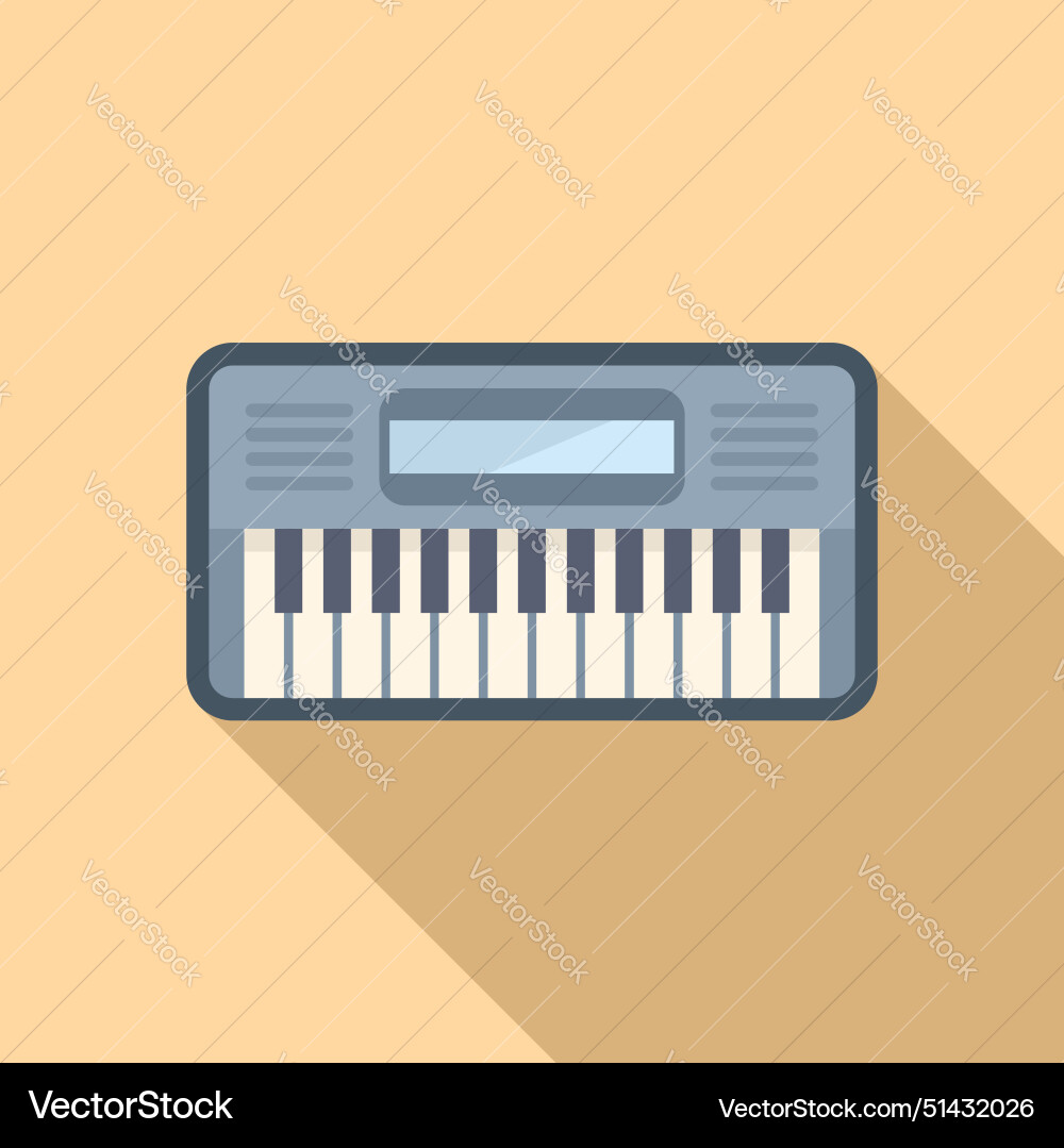 Cartoon style electric keyboard Royalty Free Vector Image