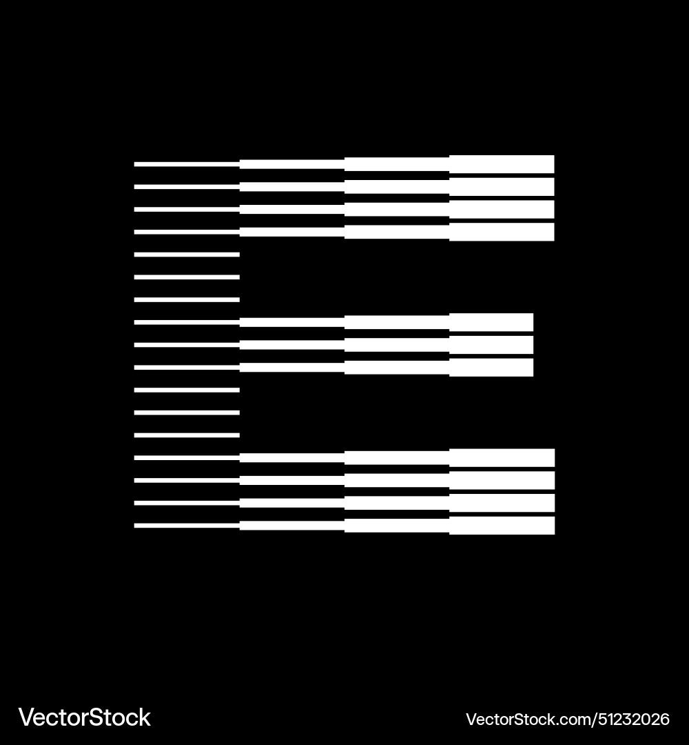 E letter lines logo icon Royalty Free Vector Image