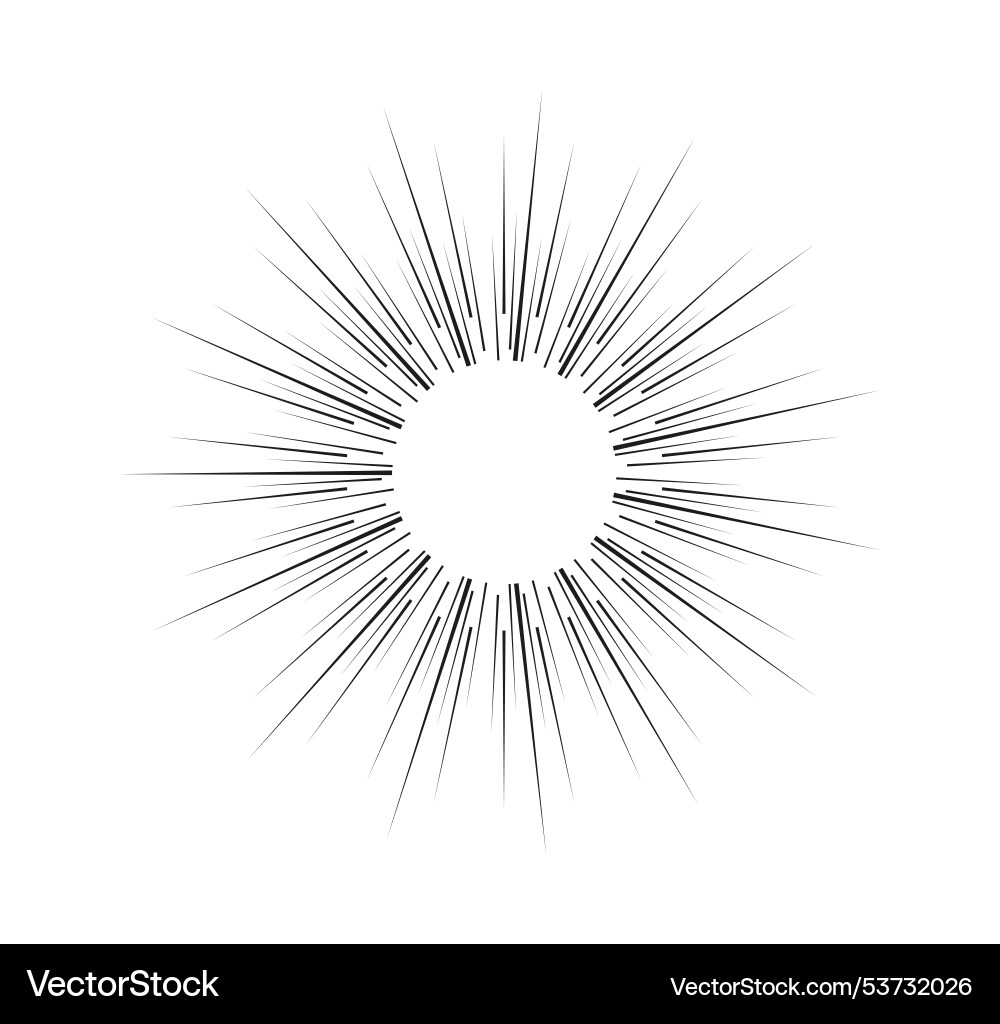 Geometric sun ray sunbeam and sunshine sunburst Vector Image