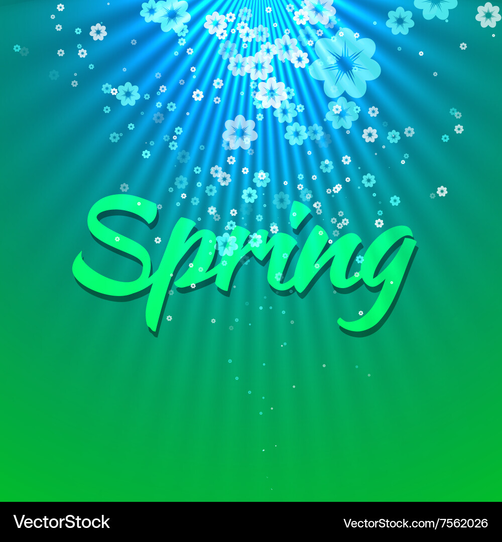 Green blue spring abstract background Royalty Free Vector