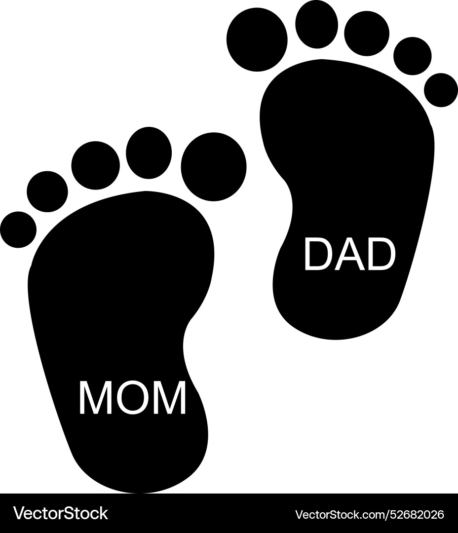 Little steps adorable baby footprints art Vector Image