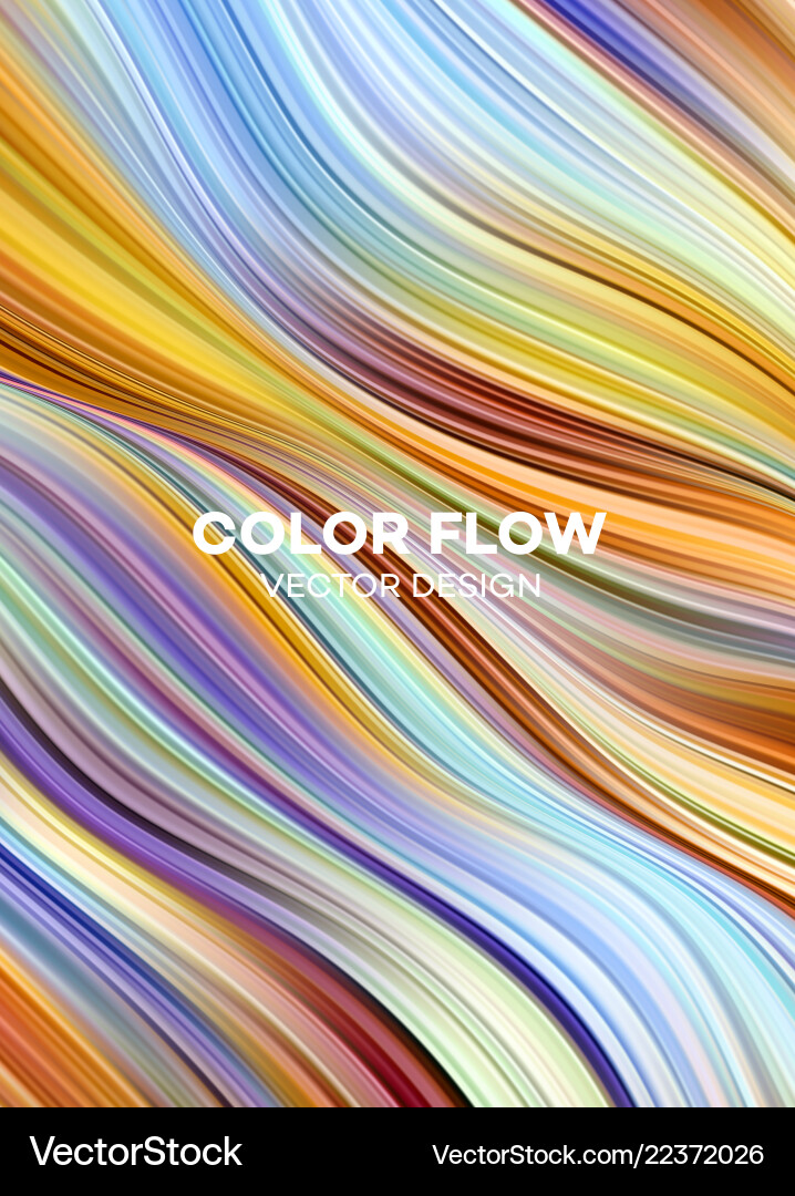 Modern colorful flow poster wave liquid shape Vector Image