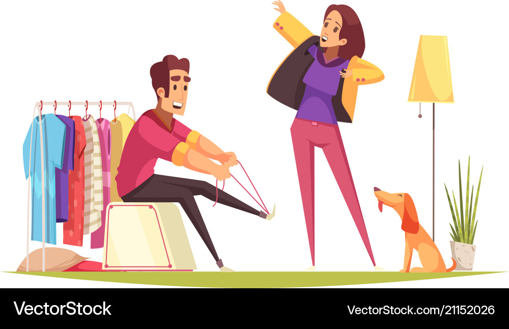 Morning cartoon Royalty Free Vector Image - VectorStock