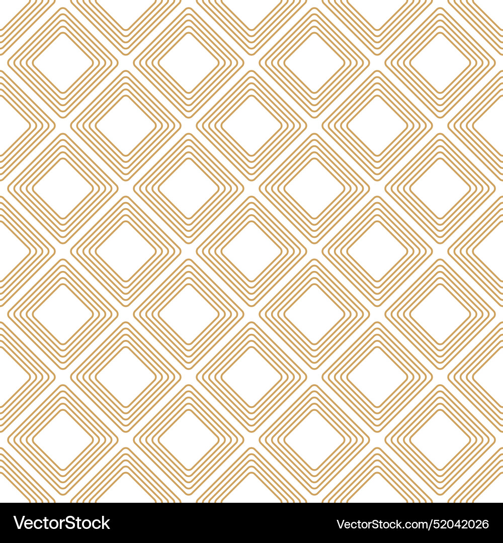Seamless gold geometric square rhombus with stripe