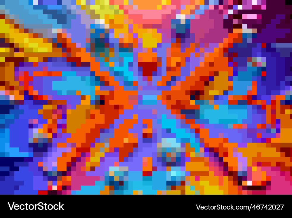 8-bit pixel abstract backdrop background Vector Image