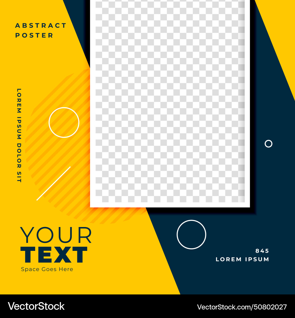 Abstract and empty social media frame flyer Vector Image