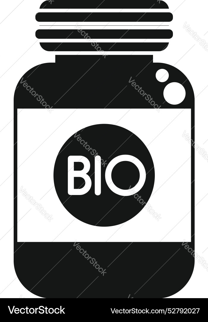 Bio jar icon showing organic and eco friendly Vector Image
