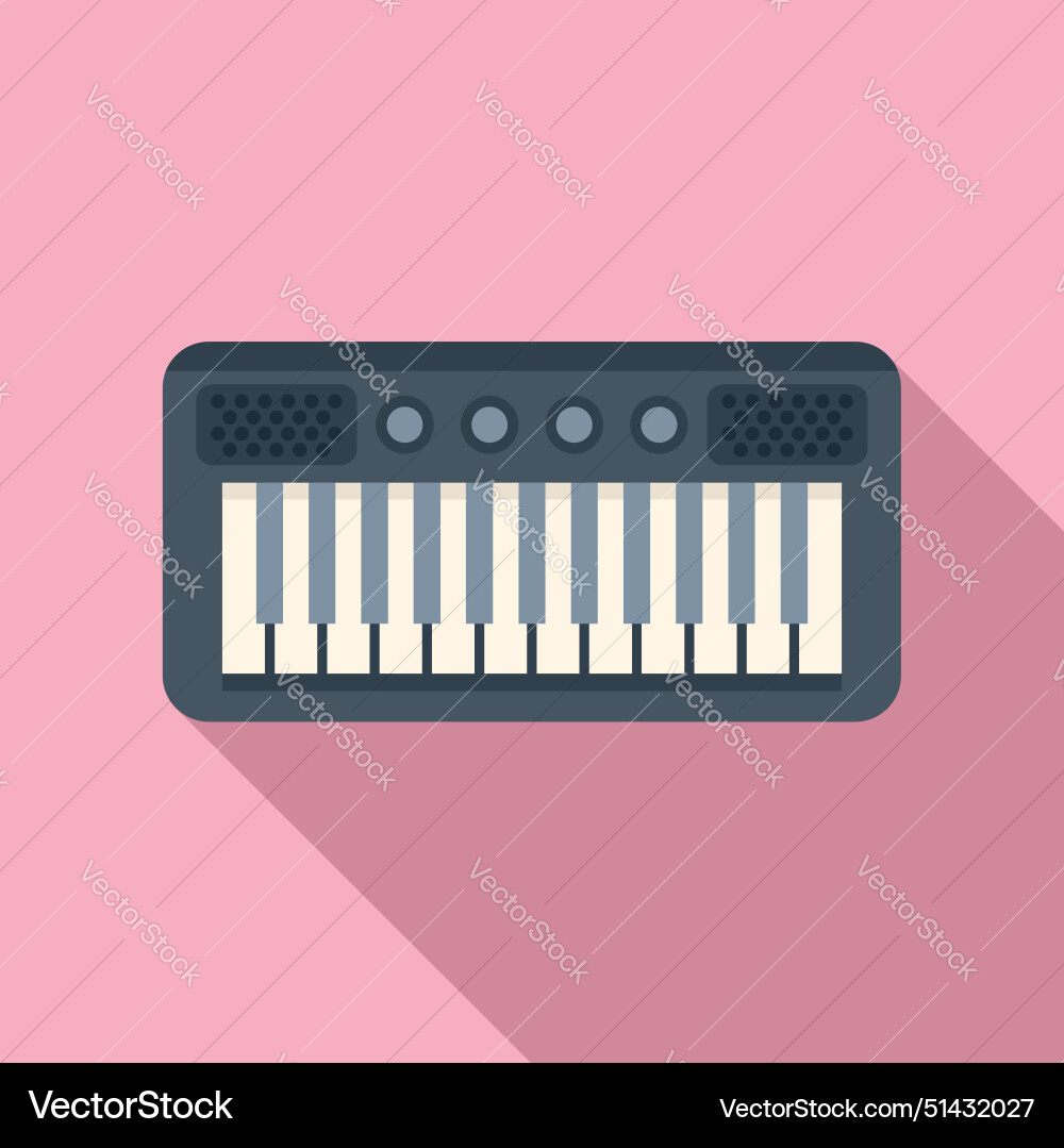 Flat design of electronic keyboard Royalty Free Vector Image
