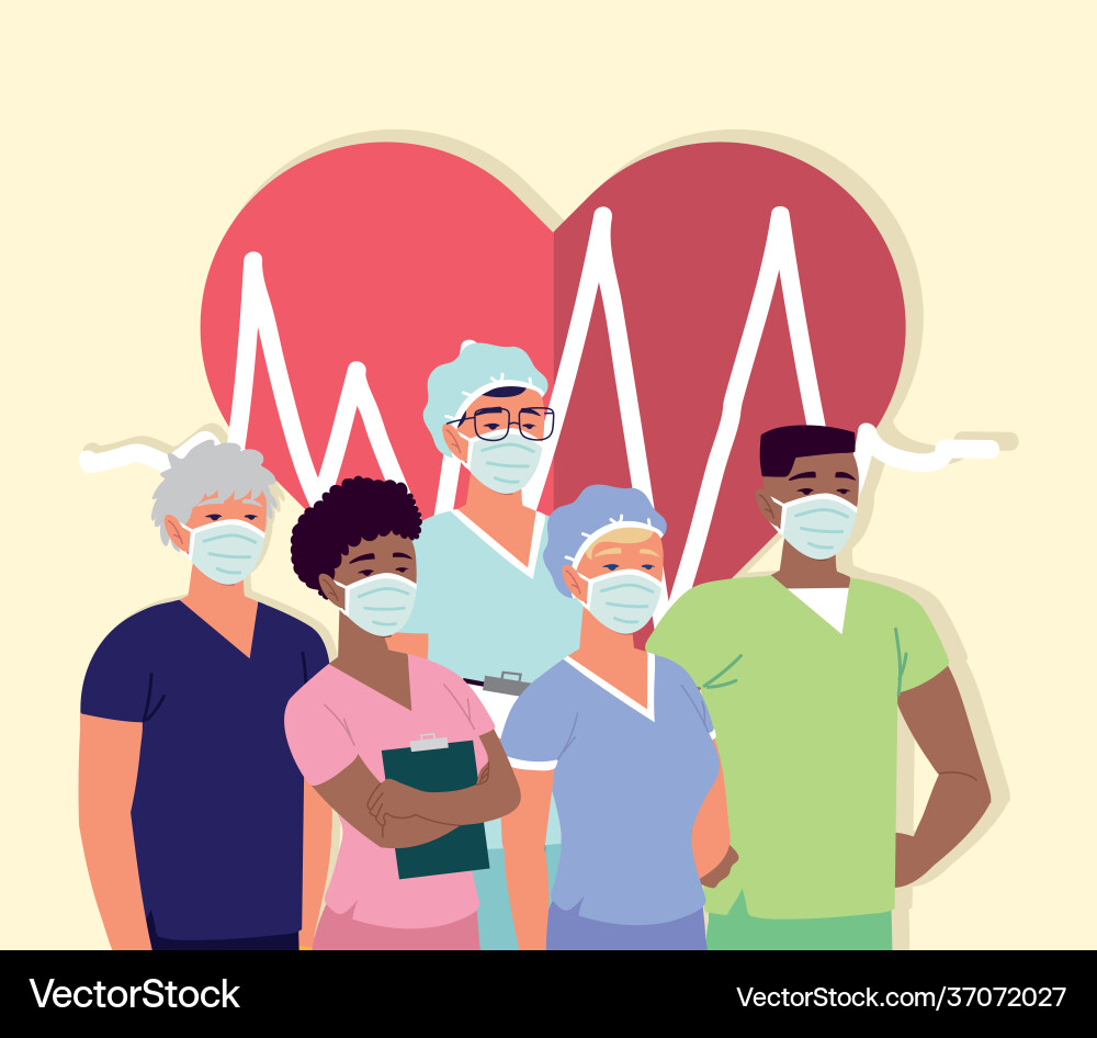 Nurses team medical Royalty Free Vector Image - VectorStock