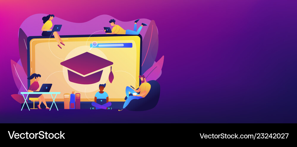 Online Learning Banner - Education Royalty Free Vector Image