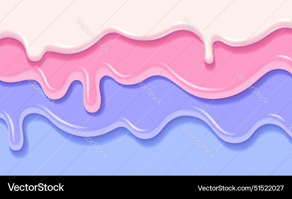 Pastel colored candy or ice cream drip Royalty Free Vector