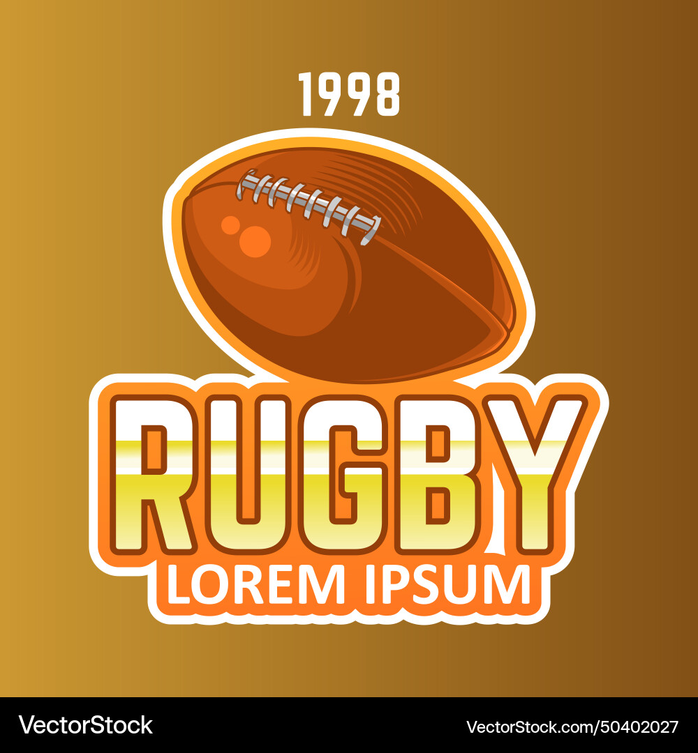 Sleek rugby symbol Royalty Free Vector Image - VectorStock