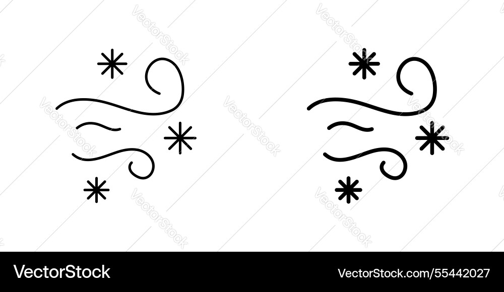 Snow blowing icon symbol collection on white Vector Image