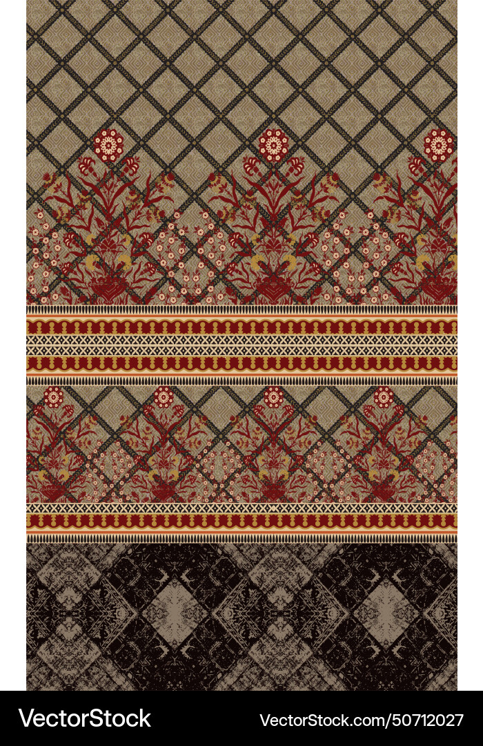 Textile digital design fabric print wallpaper Vector Image